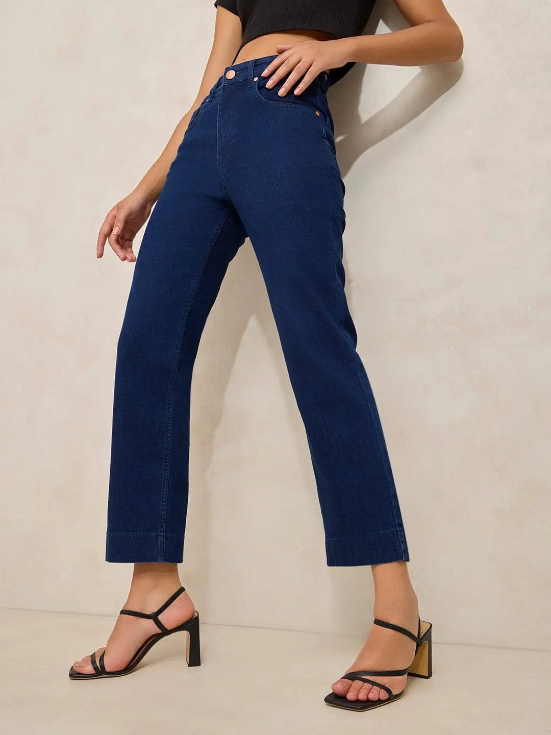 Shop Women's Navy Blue Denim Jeans | Showoffff